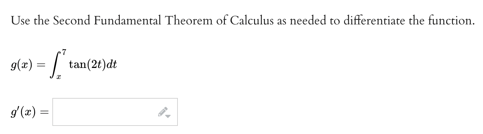 Solved Use the Second Fundamental Theorem of Calculus as | Chegg.com