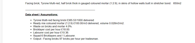 Solved Facing brick; Tyrone Multi-red; half brick thick in | Chegg.com