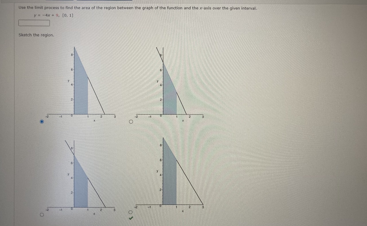 Solved Use upper and lower sums to approximate the area of | Chegg.com