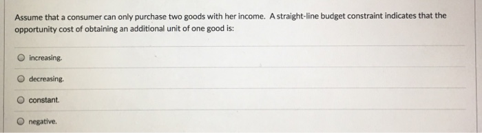 Solved Assume that a consumer can only purchase two goods | Chegg.com