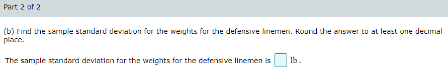 3. Heavy football players: Following are the weights, | Chegg.com