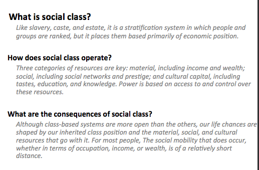 Solved What is social class? Like slavery, caste, and | Chegg.com