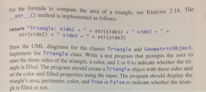 Solved Sections 12.2-12.6 e Triangle class) Design a class | Chegg.com