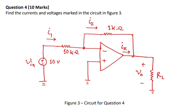 Question 4 [10 Marks] Find the currents and voltages | Chegg.com
