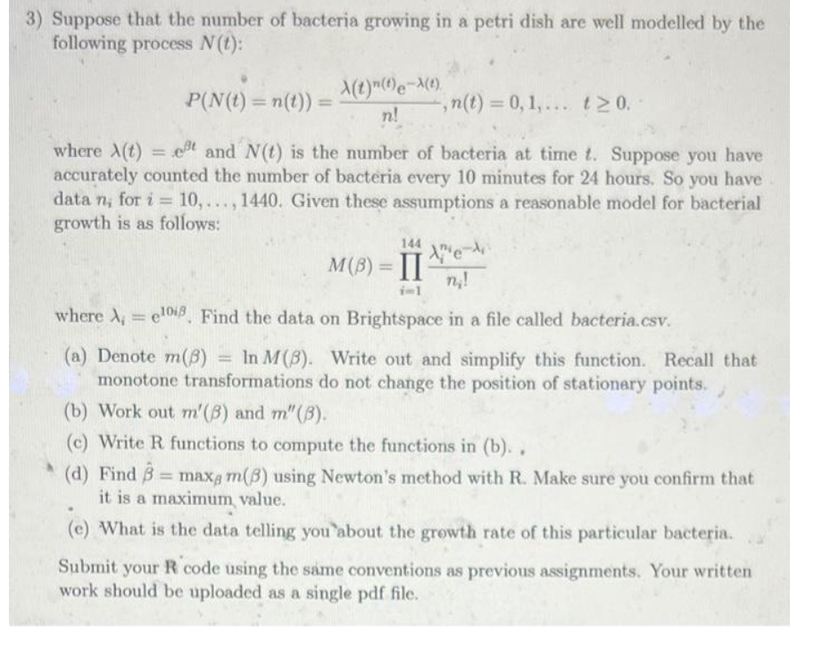Solved Use the proper R coding as well as proper math | Chegg.com