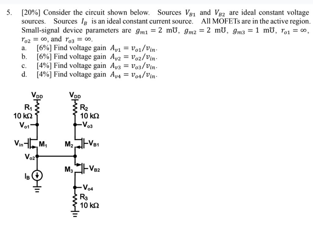 Solved 5. [20%] Consider the circuit shown below. Sources | Chegg.com