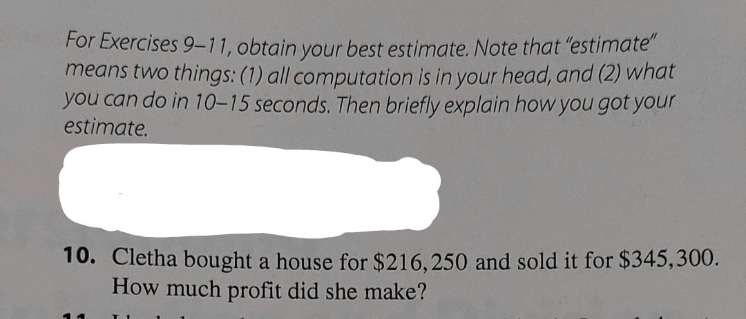 Solved For Exercises 9-11, obtain your best estimate. Note | Chegg.com