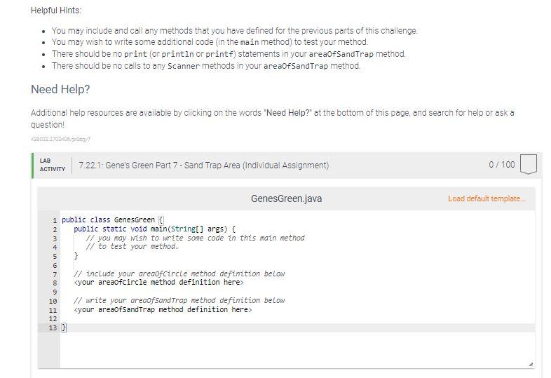 Solved Problem Description and Given Info Gene's Green Golf | Chegg.com