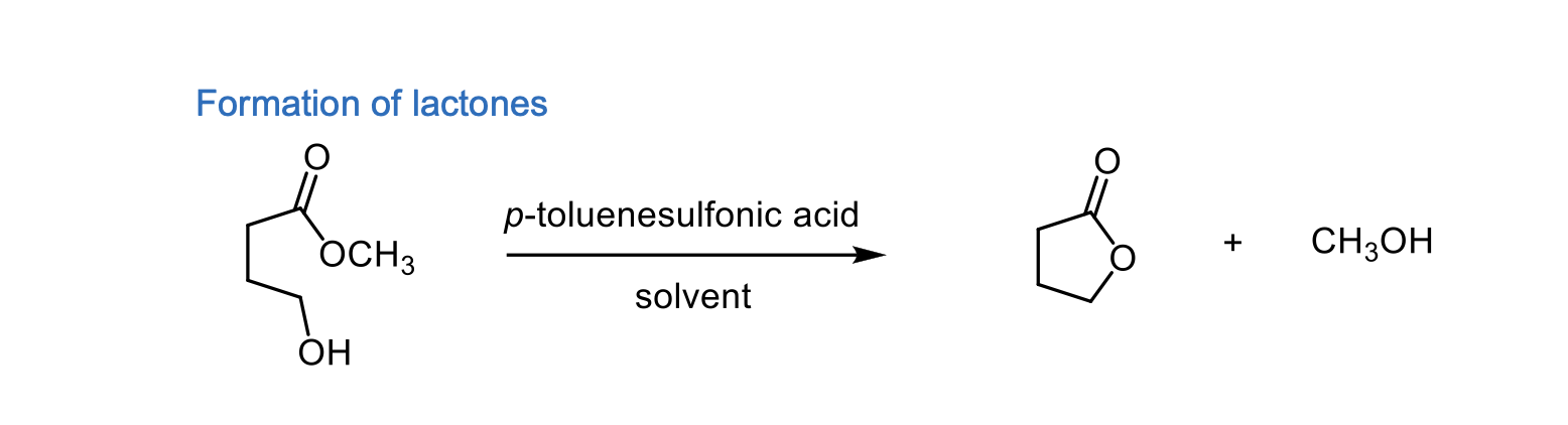Solved Formation of lactones p-toluenesulfonic acid | Chegg.com