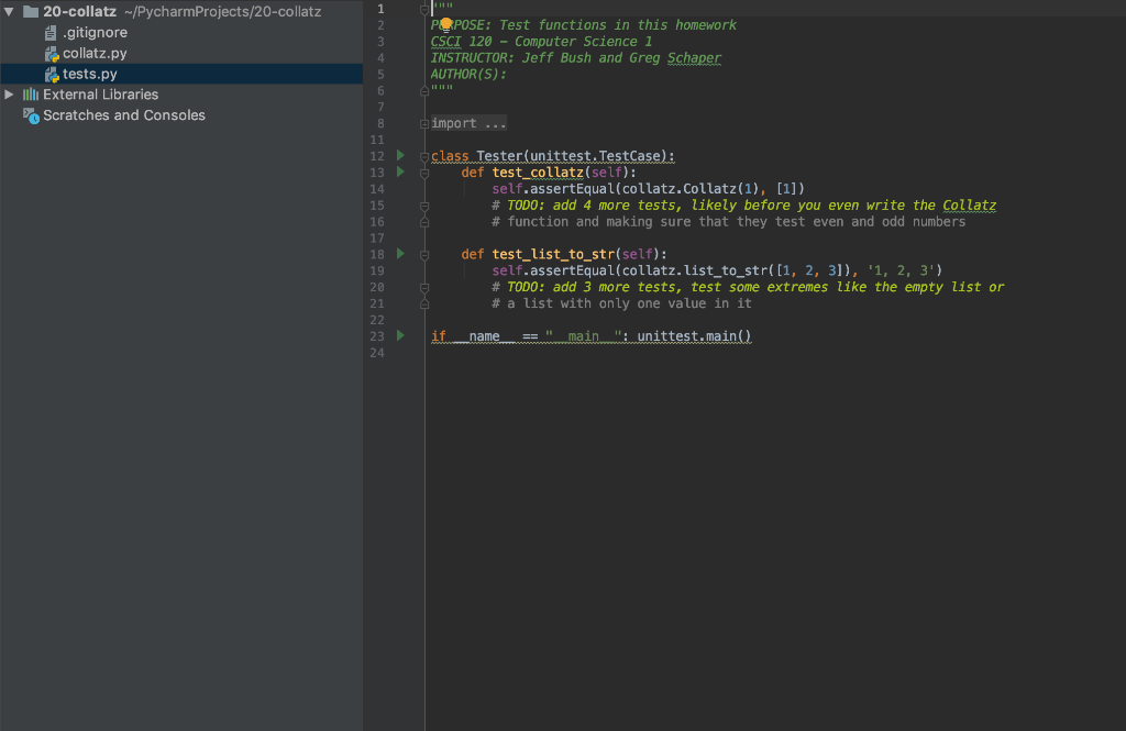 20-collatz -/Pycharm Projects/20-collatz .gitignore | Chegg.com
