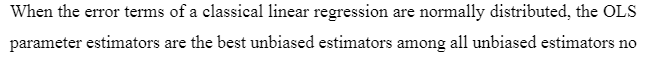 Solved When the error terms of a classical linear regression | Chegg.com