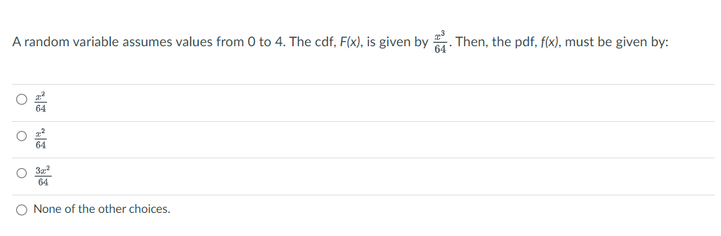 Solved A Random Variable Assumes Values From 0 To 4 The 
