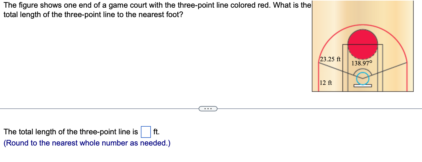 Solved The figure shows one end of a game court with the | Chegg.com
