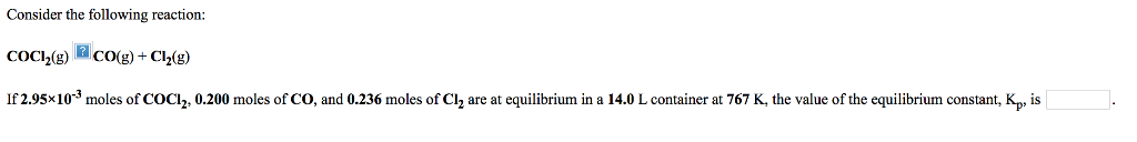 Solved At 298k The Equilibrium Constant For The Following