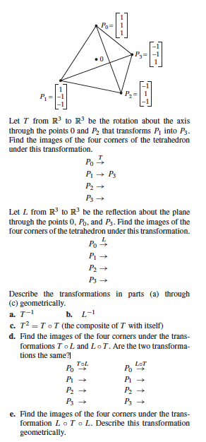 Solved -E -) Let T from R to R3 be the rotation about the | Chegg.com