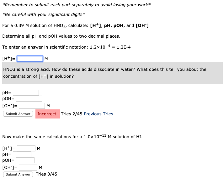 Solved *Remember to submit each part separately to avoid | Chegg.com