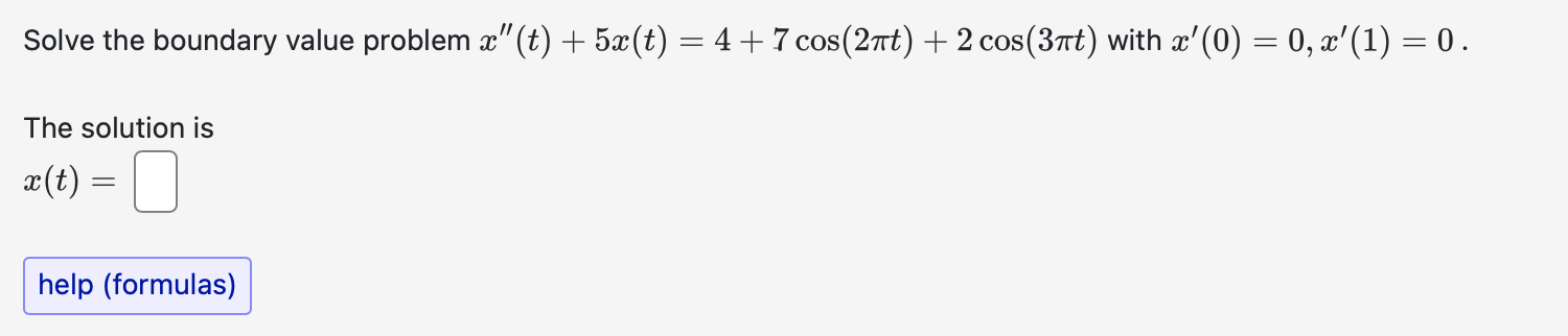Solved Solve the boundary value problem | Chegg.com