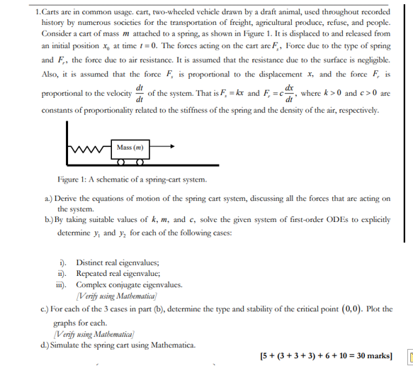 Solved Carts are in common usage. cart, two-wheeled vehicle | Chegg.com