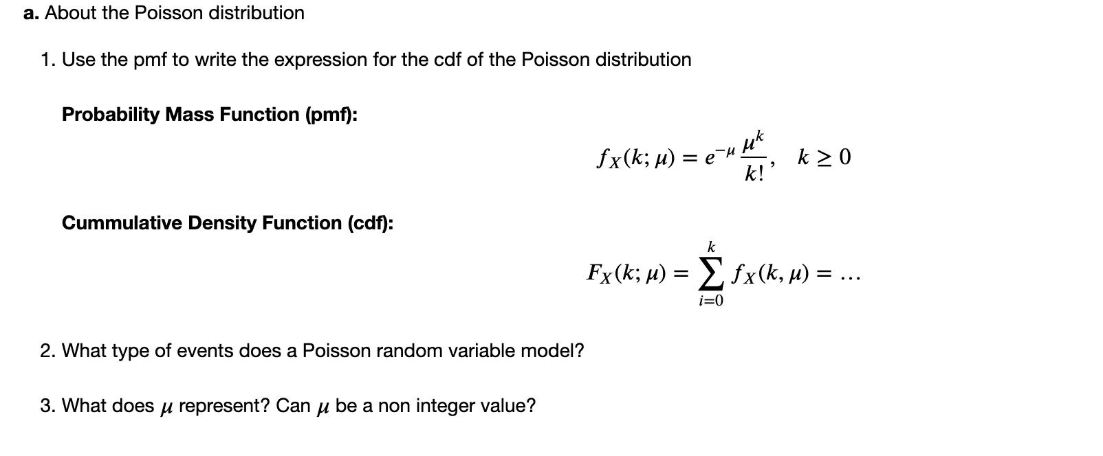 Solved 1 Use The Pmf To Write The Expression For The Cdf Of