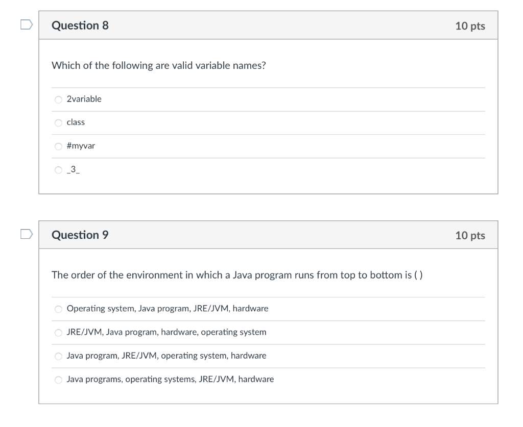Solved Which of the following javadoc comments is correct () | Chegg.com