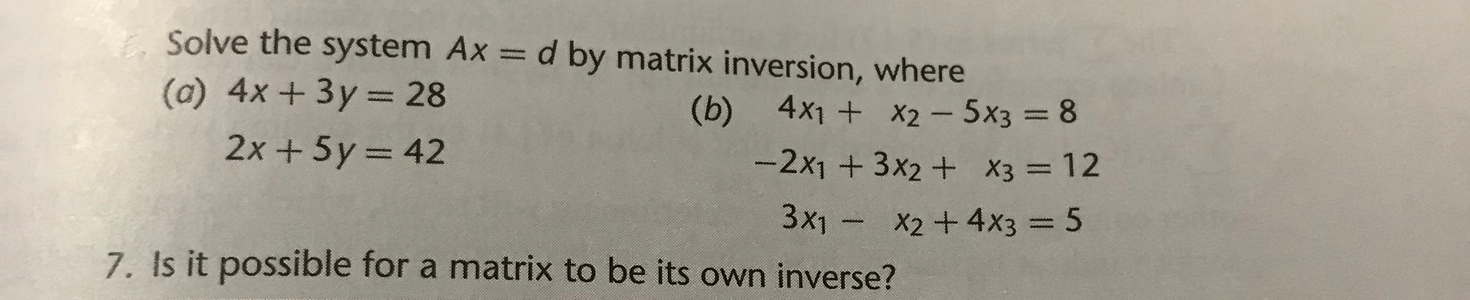 Solved Please solve #6 part B fully, using matrix | Chegg.com