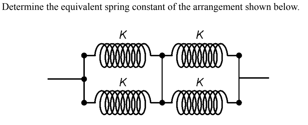 Solved Determine the equivalent spring constant of the | Chegg.com