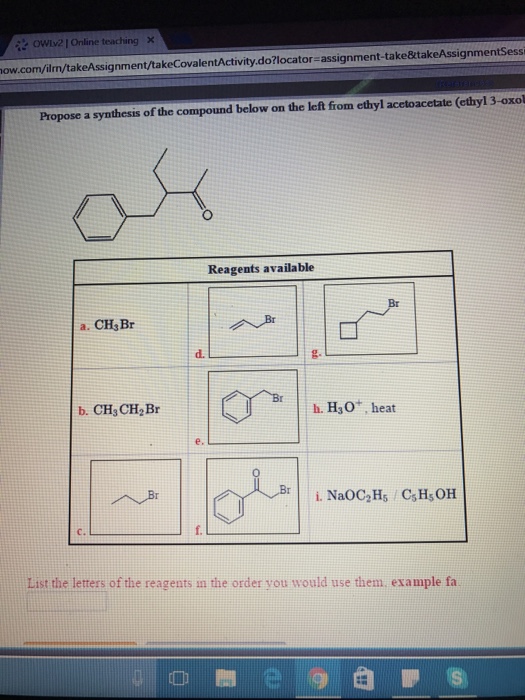 Solved Propose a synthesis of the compound below on the left | Chegg.com