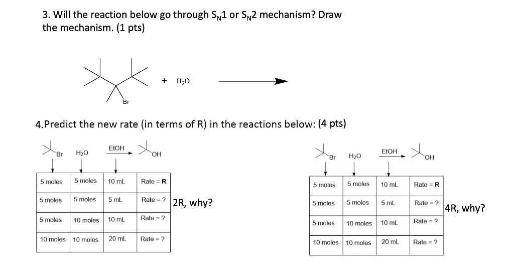 Solved 3. Will the reaction below go through S1 or S2 | Chegg.com