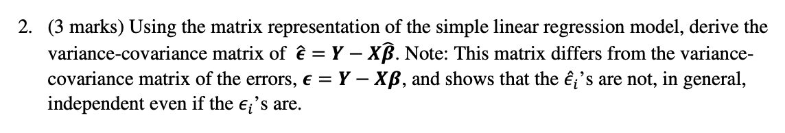 Solved 2. (3 marks) Using the matrix representation of the | Chegg.com