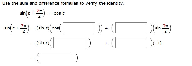 Solved Use the sum and difference formulas to verify the | Chegg.com
