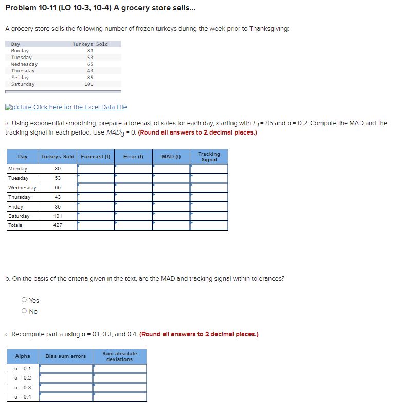 Solved Problem 10-11 (LO 10-3, 10-4) ﻿A grocery store | Chegg.com
