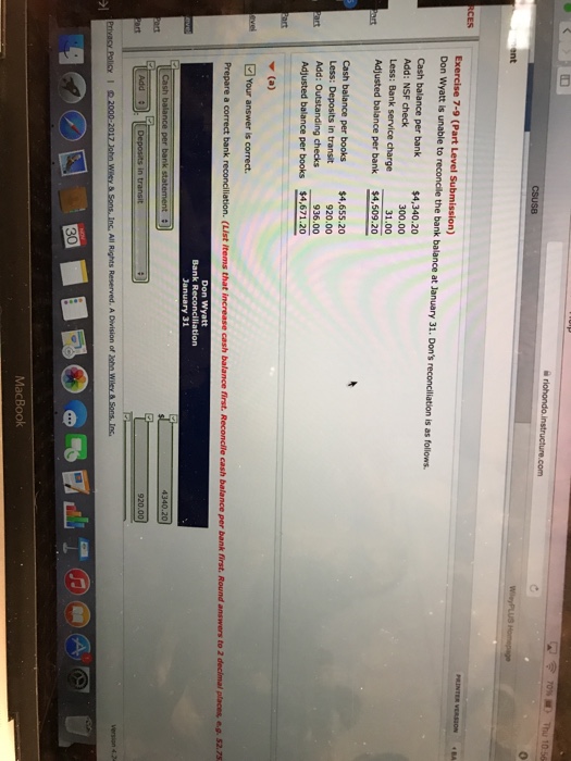 Solved Exercise 7-9 (Part Level Submission) Don Wyatt is | Chegg.com