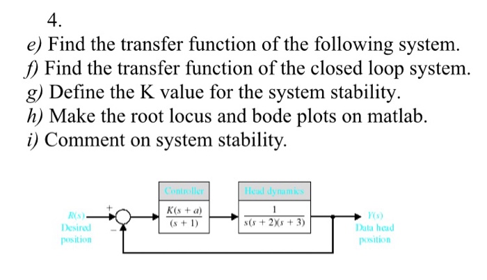 Solved 4. e) Find the transfer function of the following | Chegg.com