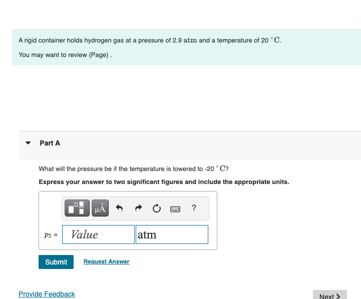 Solved A rigid container holds hydrogen gas at a pressure of | Chegg.com