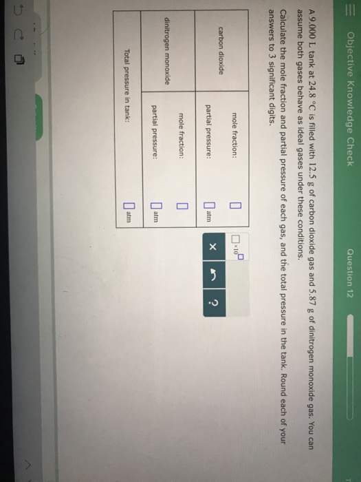 Solved 三 Objective Knowledge Check Question 12 A 9.000 L | Chegg.com