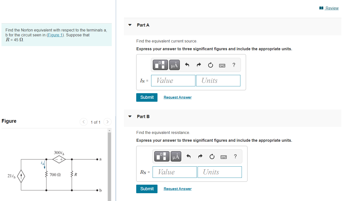 Solved Find the Norton equivalent with respect to the | Chegg.com