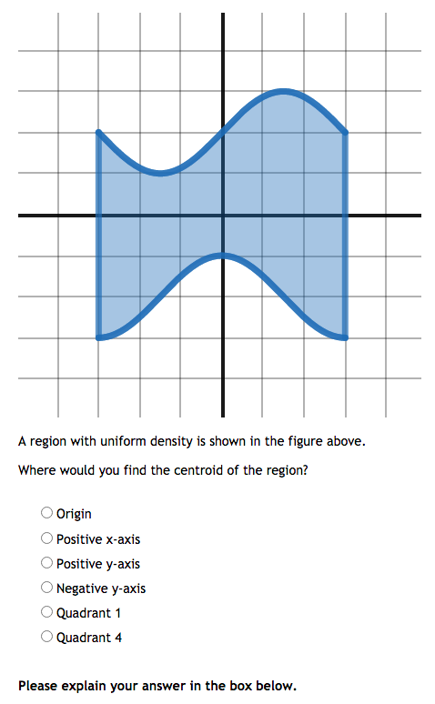 Solved A region with uniform density is shown in the figure | Chegg.com