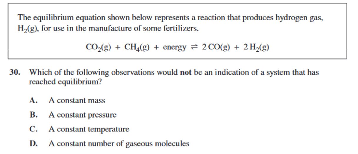 Solved The equilibrium equation shown below represents a | Chegg.com