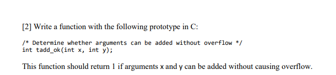 Solved [2] Write a function with the following prototype in | Chegg.com