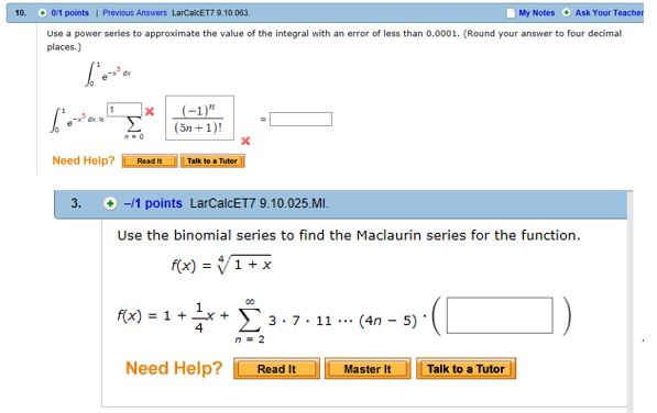 Solved 10. 0'1 points 1 Previous Answers LarCalcET7 910 063 | Chegg.com Solved 10. 0'1 points 1 Previous Answers LarCalcET7 910 063 | Chegg.com