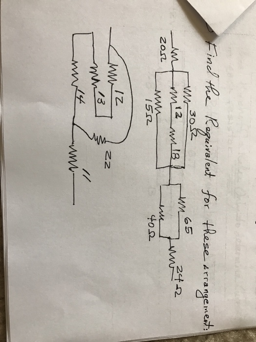 Solved Find the R_equivalent for these arrangement: | Chegg.com