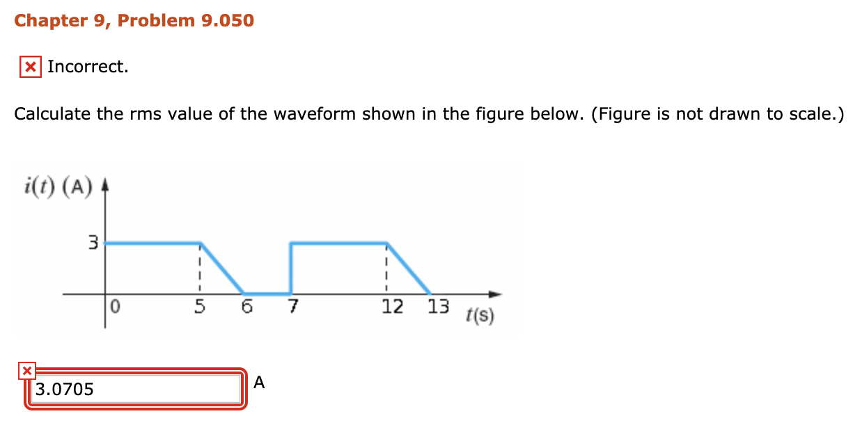 Solved Chapter 9, Problem 9.050 * Incorrect. Calculate the | Chegg.com