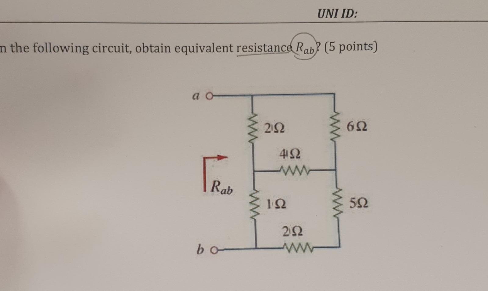 Solved n the following circuit, obtain equivalent resistance | Chegg.com