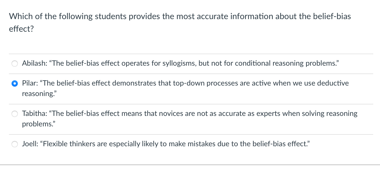 Solved Which of the following students provides the most | Chegg.com