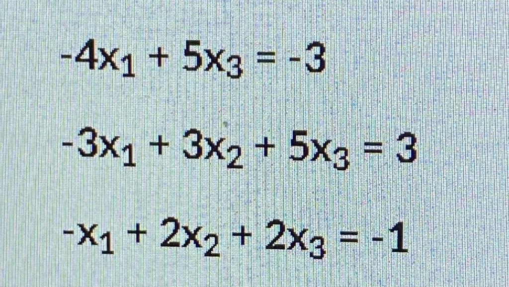 Solved Find all solutions to the system of linear | Chegg.com