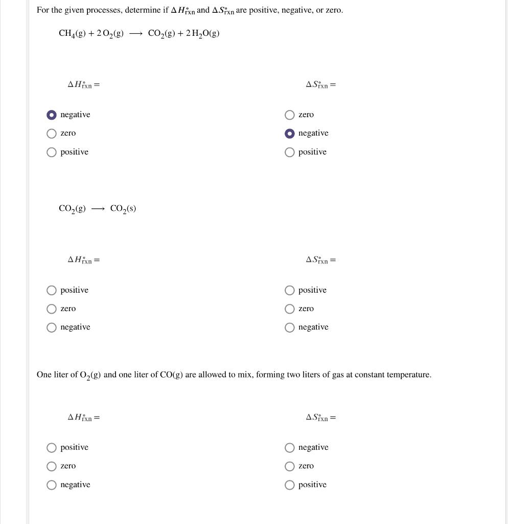 Solved For the given processes, determine if Hixn and ASixn | Chegg.com