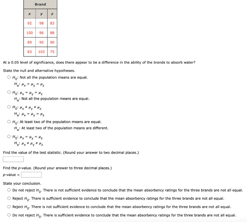 Solved In a completely randomized experimental design, three | Chegg.com