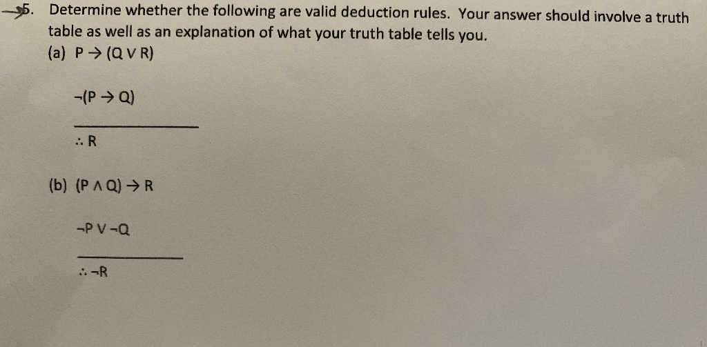 Solved -35. Determine whether the following are valid | Chegg.com