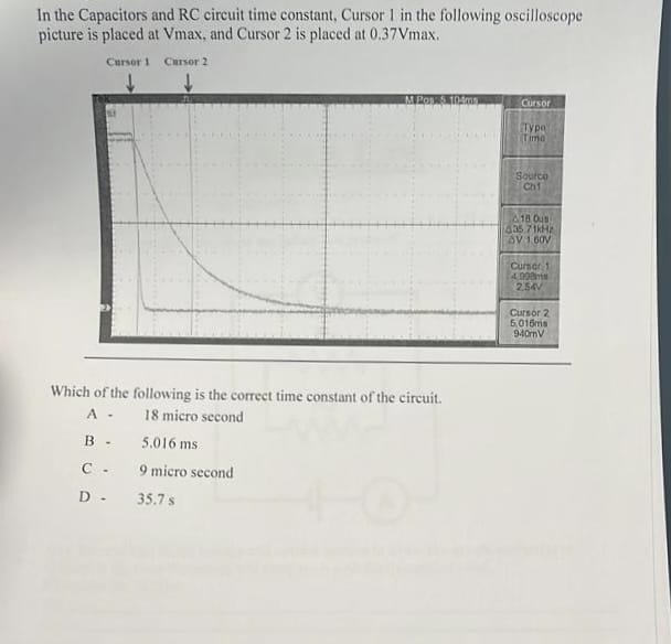 Solved In the Capacitors and RC circuit time constant, | Chegg.com