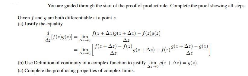 Solved You are guided through the start of the proof of | Chegg.com